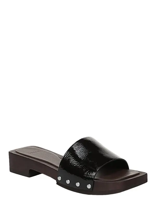 Vince Studded Slides - Black