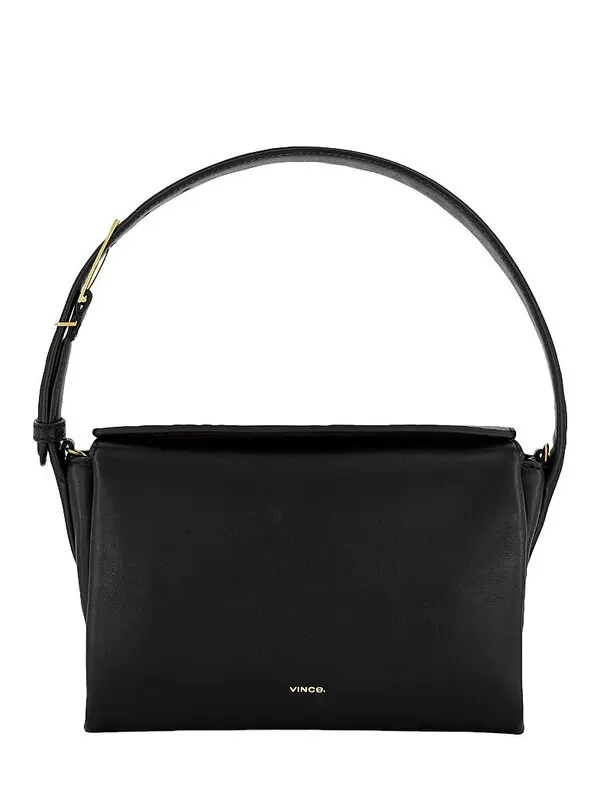 Vince Sidney Boxy Leather Bag - Black