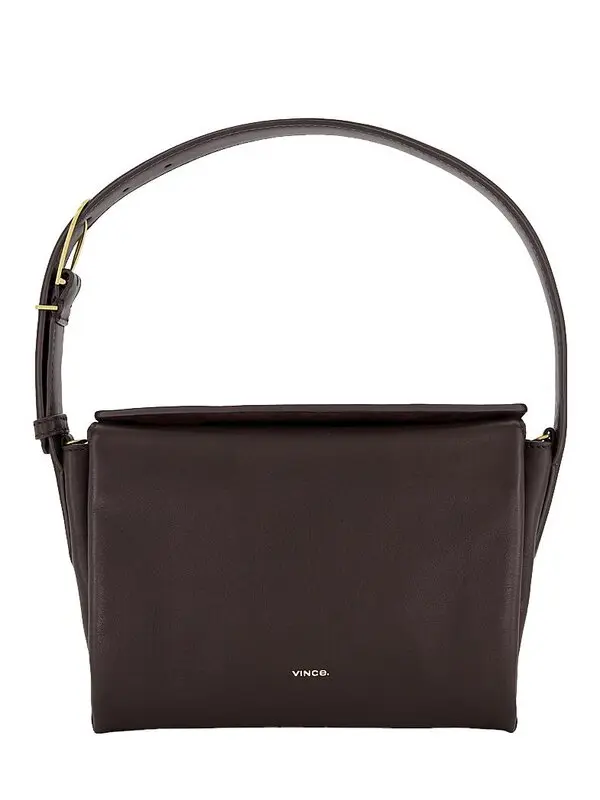 Vince Sidney Boxy Leather Bag - Cacao