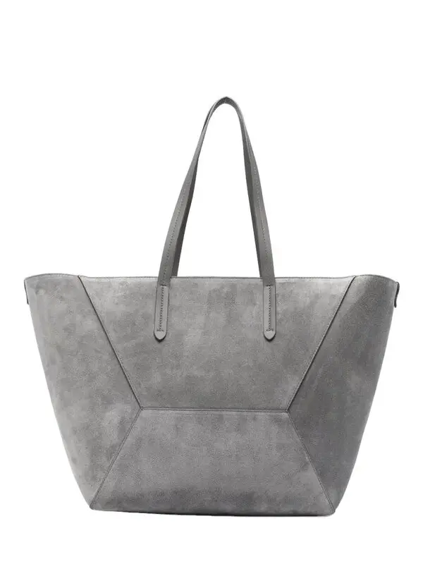 Brunello Cucinelli Panelled Suede Tote Bag - Grey