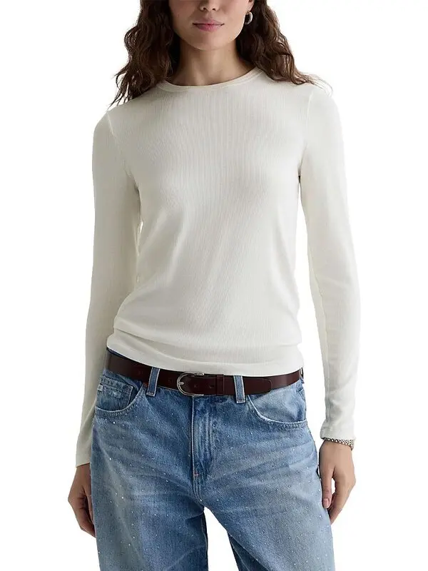 Ag Julia Long Sleeve Tee - Powder
