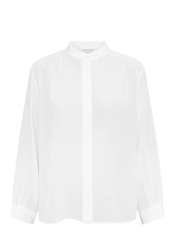 Gerard Darel Cyna Silk Button Down Shirt - Ecru
