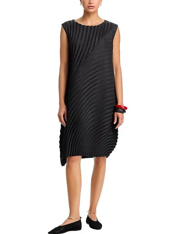 Issey Miyake Circle Pleat Dress - Black