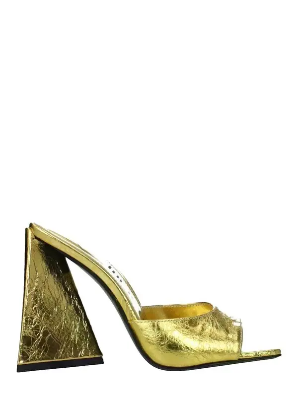 Attico Metallic Finish Sculptural-heel Sandals - Gold