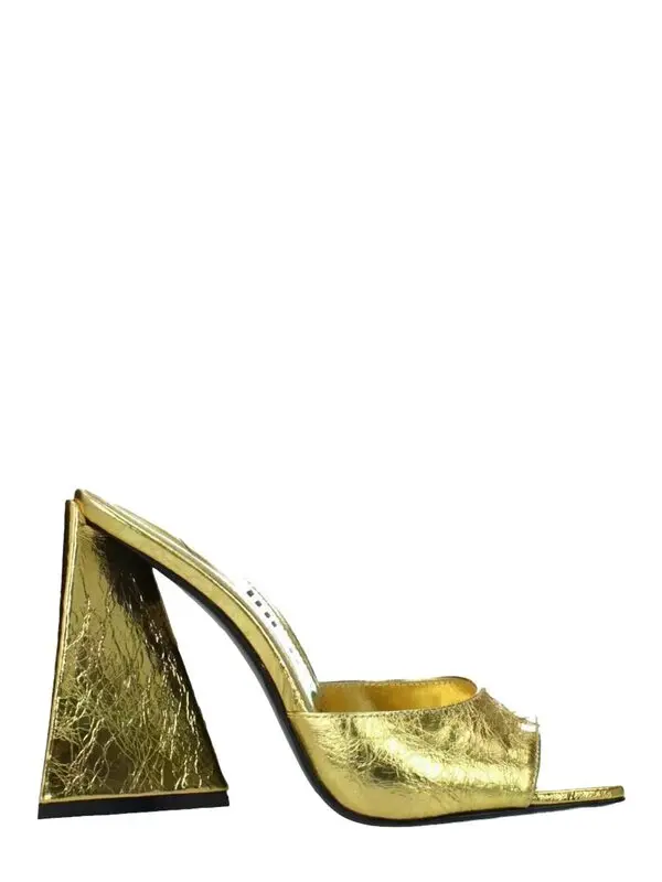 Attico Metallic Finish Sculptural-heel Sandals - Gold