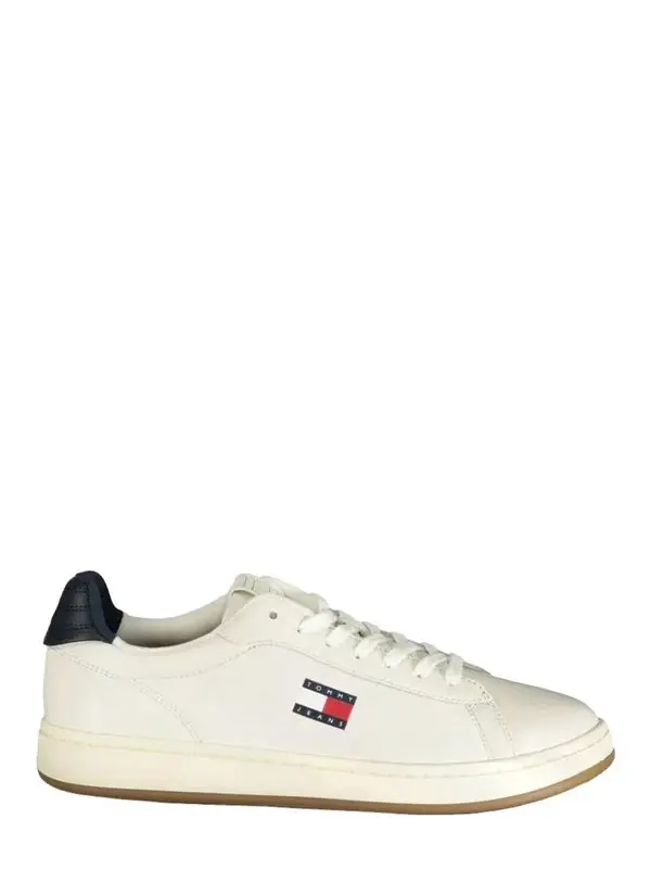 Tommy Hilfiger Logo-patch Lace-up Sneakers - Neutrals