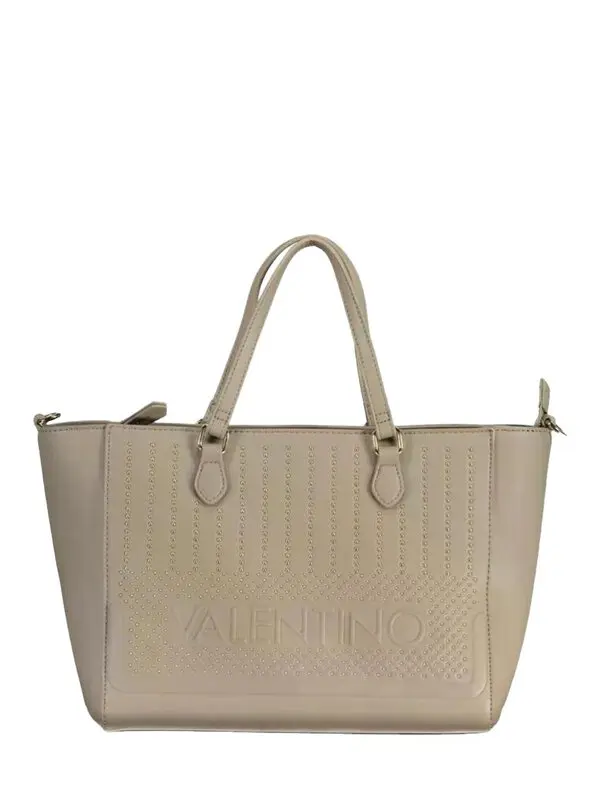 MARIO VALENTINO Logo-embossed Studded Tote Bag - Neutrals