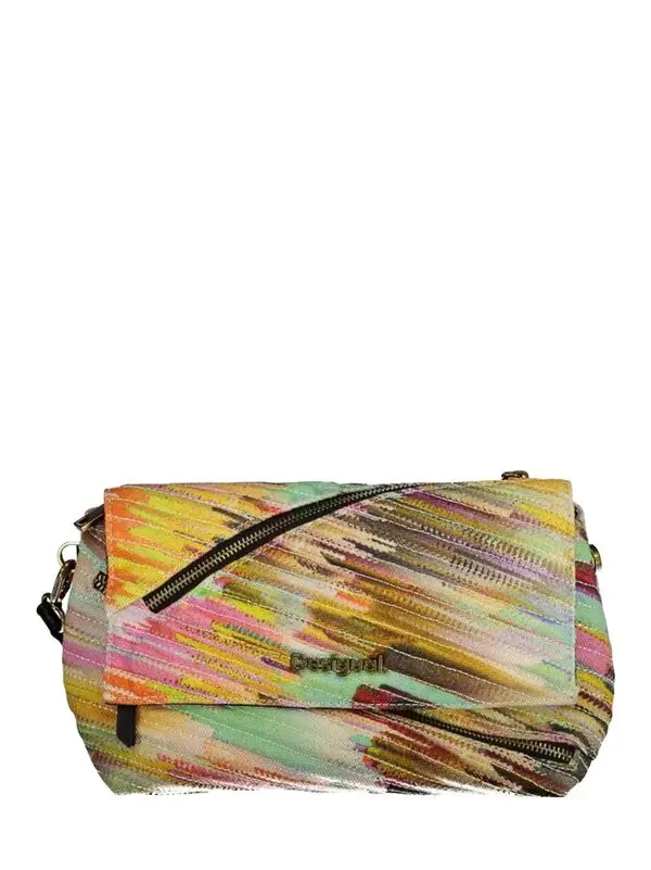 Desigual Abstract-print Canvas Tote - Yellow