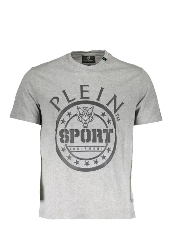 PLEIN SPORT Logo-print Tiger-graphic T-shirt - Grey