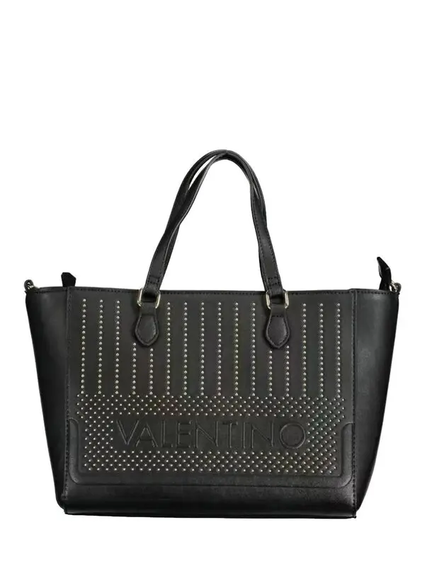 MARIO VALENTINO Studded Logo-embossed Tote Bag - Black