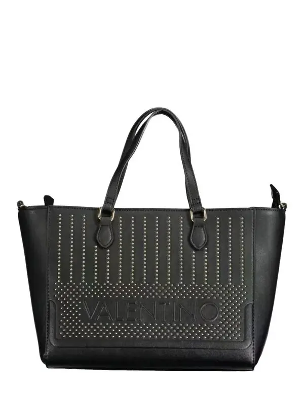 MARIO VALENTINO Studded Logo-embossed Tote Bag - Black