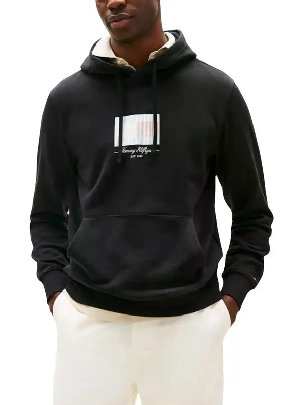 Tommy Hilfiger Logo-print Hoodie - Black
