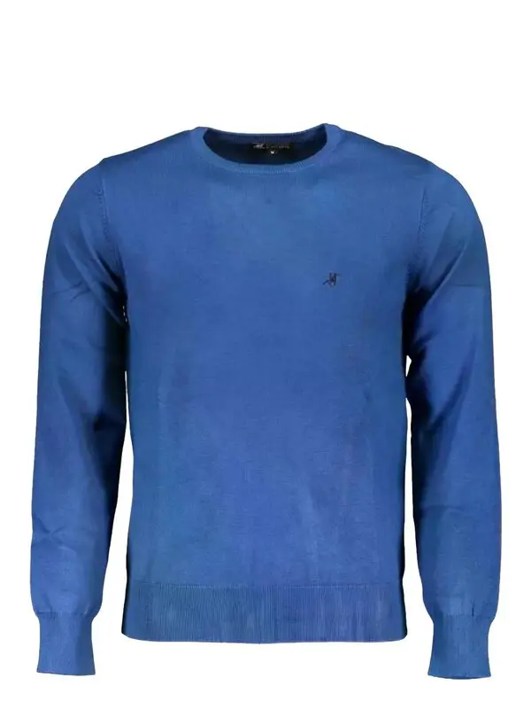 U.S. Grand Logo-embroidered Crew-neck Sweater - Blue