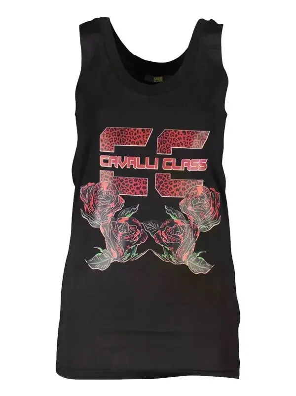 Roberto Cavalli Graphic-print Tank Top - Black