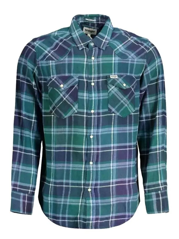 Wrangler Plaid-pattern Cotton Shirt - Green
