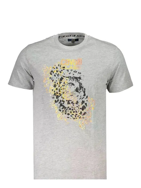Roberto Cavalli Leopard-print T-shirt - Grey