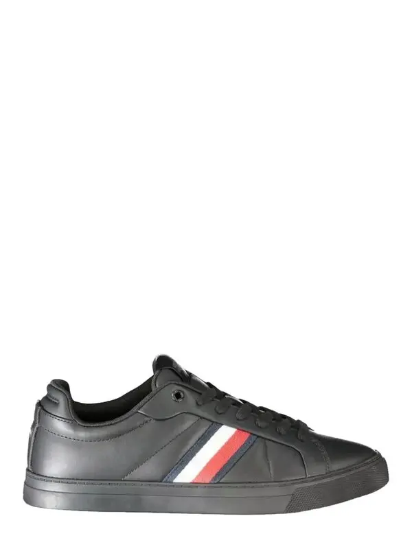 Tommy Hilfiger Icon Court Logo Detail Lace-up Sneakers - Black