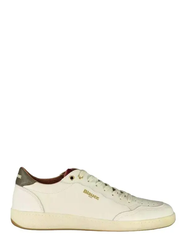 BLAUER. Perforated Leather Sneakers - Neutrals