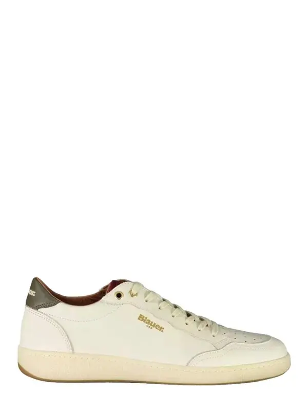 BLAUER. Perforated Leather Sneakers - Neutrals