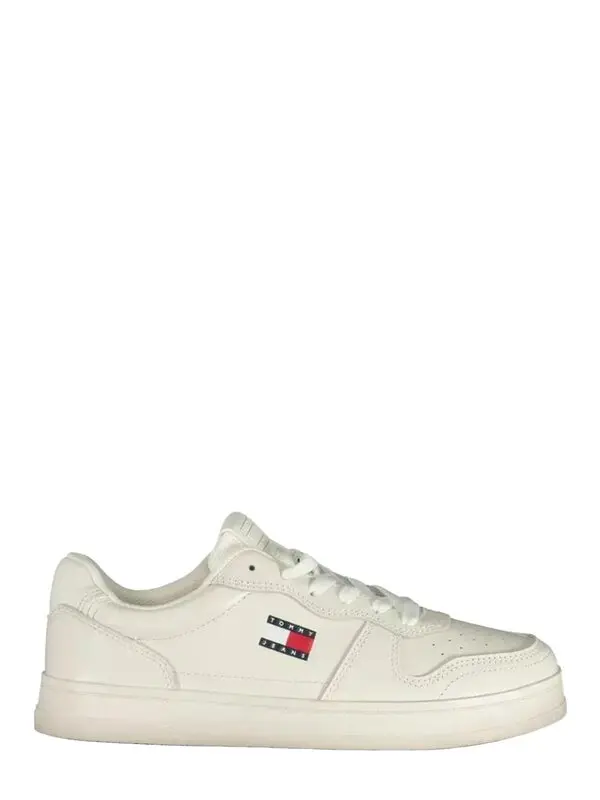 Tommy Hilfiger Logo-patch Perforated Sneakers - Neutrals