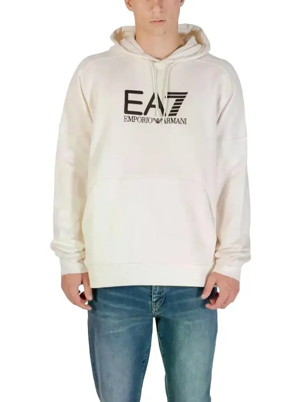 EA7 Logo-print Hoodie - Neutrals