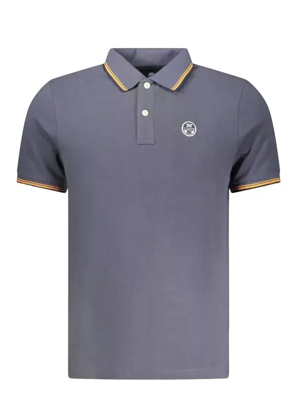 NORTH SAILS Logo-patch Tipped Polo Shirt - Blue