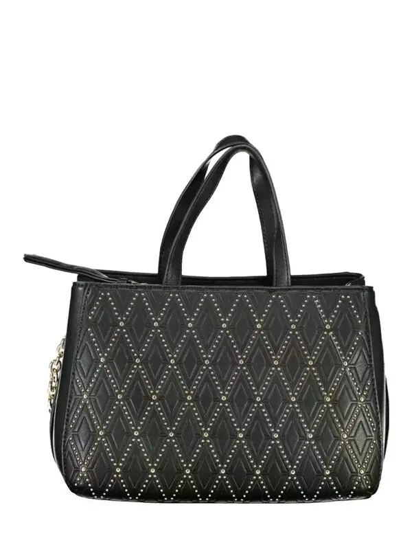 MARIO VALENTINO Diamond-quilted Stud-embellished Tote Bag - Black