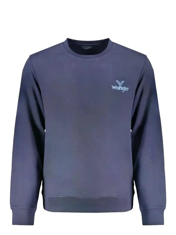 Wrangler Logo-embroidered Crew-neck Sweater - Blue