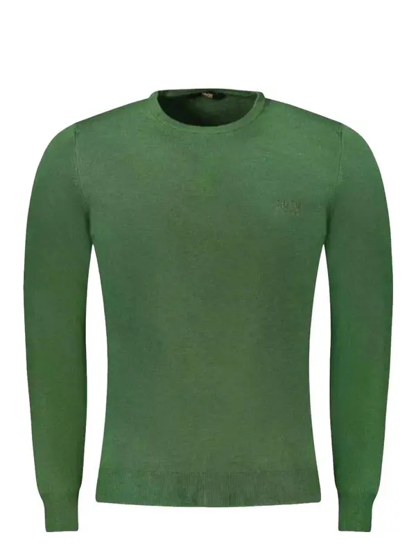 Roberto Cavalli Embroidered-logo Crew-neck Sweater - Green