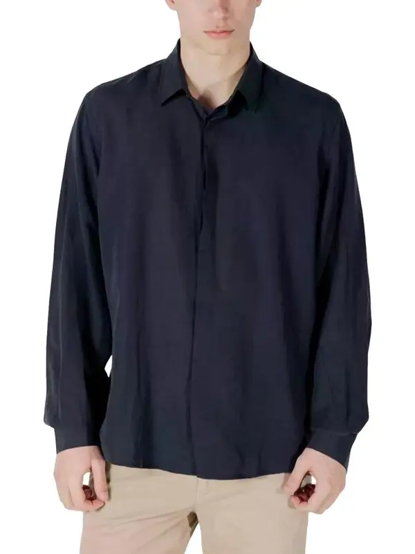 ANTONY MORATO Concealed-fastening Long-sleeve Shirt - Blue
