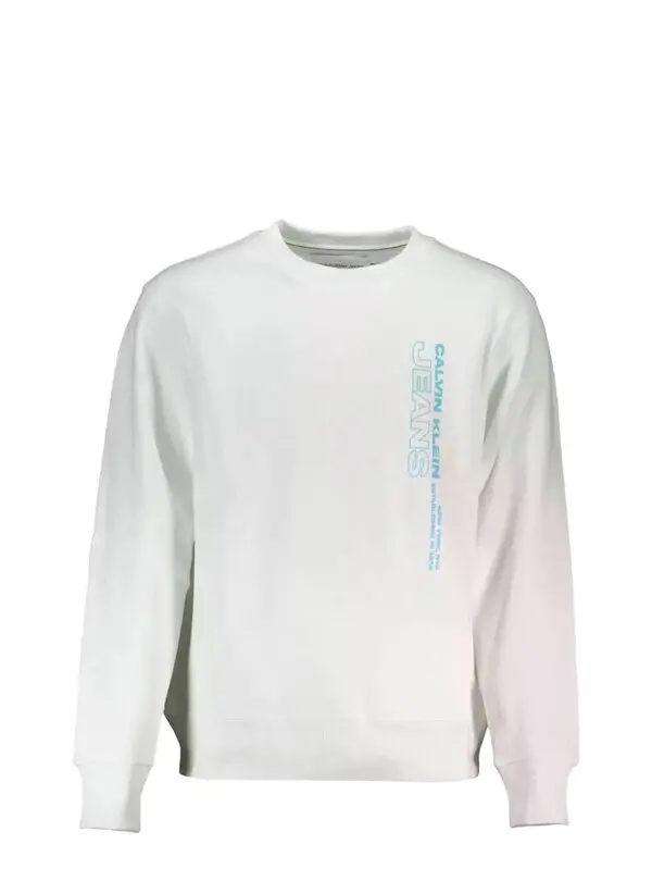 Calvin Klein Logo-print Crew-neck Sweatshirt - White