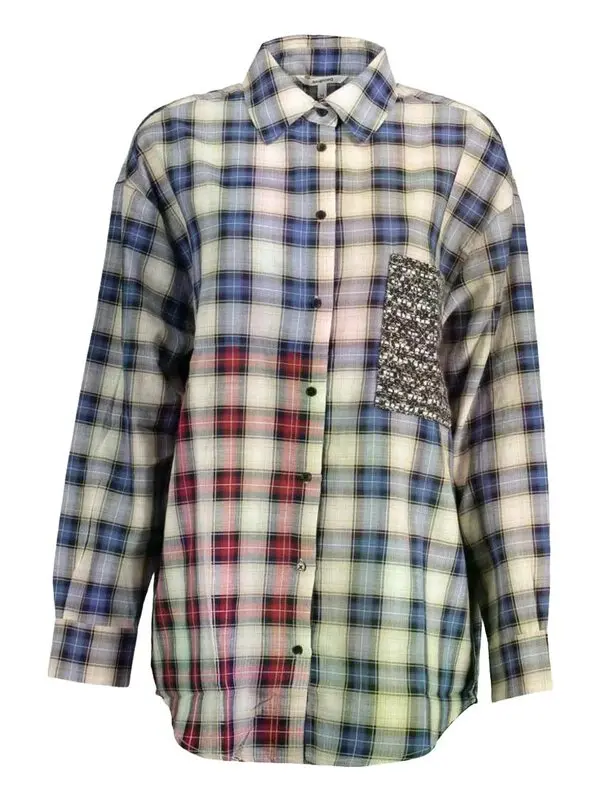 Desigual Plaid Cotton Shirt - Blue