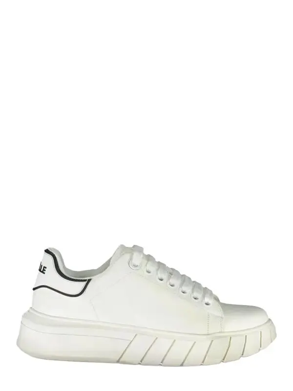 GAELLE Contrast-trim Chunky-sole Sneakers - White
