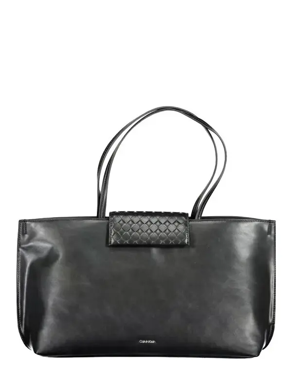 Calvin Klein Woven Detail Tote Bag - Black