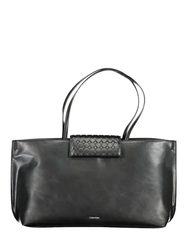 Calvin Klein Woven Detail Tote Bag - Black