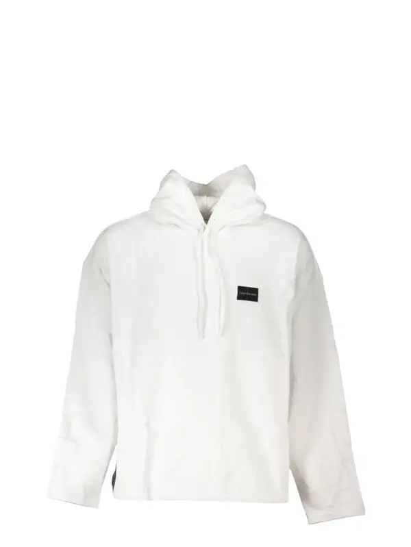 Calvin Klein Logo-patch Relaxed Hoodie - White