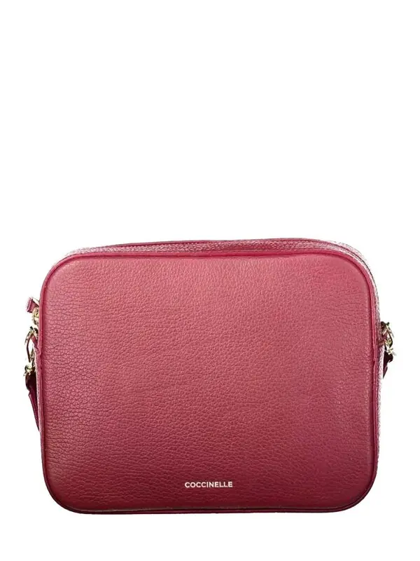 COCCINELLE Grained Leather Crossbody Bag - Red