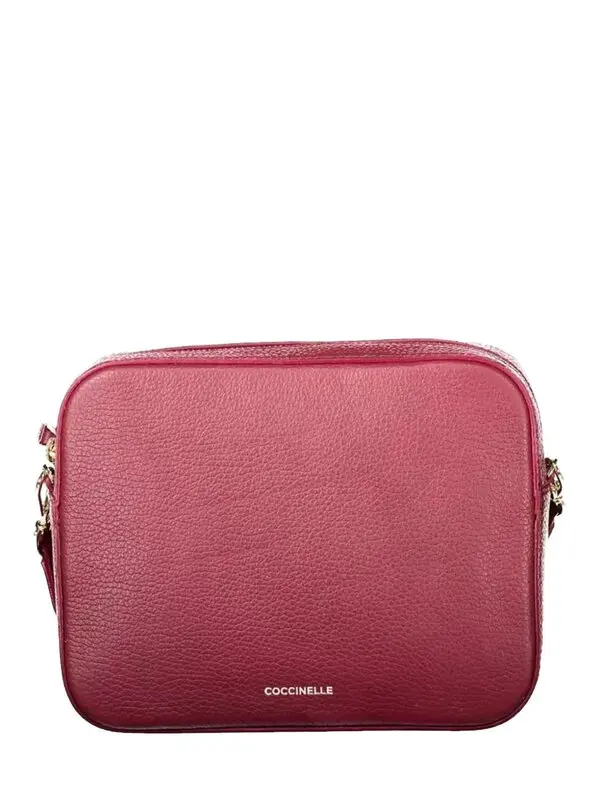 COCCINELLE Grained Leather Crossbody Bag - Red