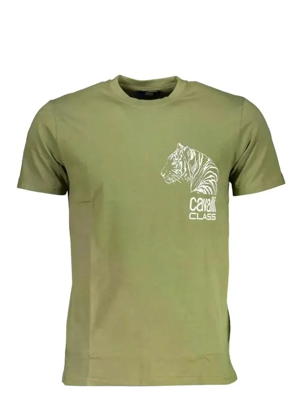 Roberto Cavalli Tiger-print Logo T-shirt - Green
