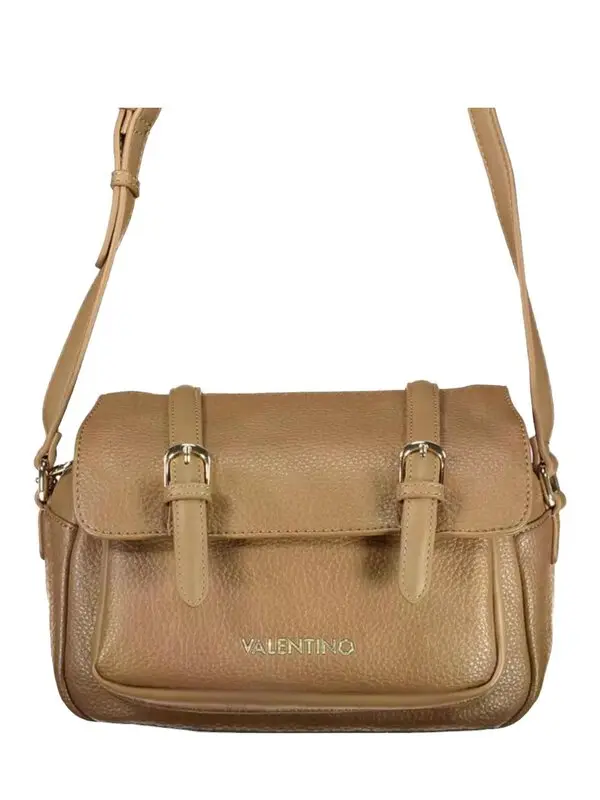 MARIO VALENTINO Pebbled Leather Shoulder Bag - Neutrals