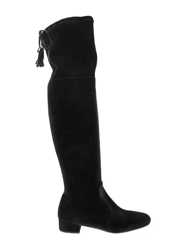 Prada Velvet Over-the-knee Boots - Black