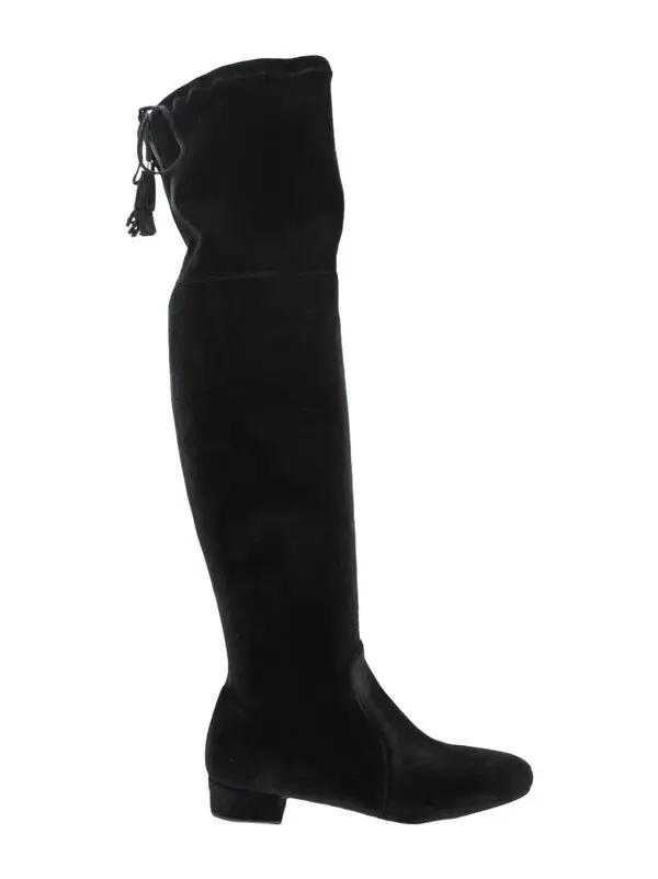 Prada Velvet Over-the-knee Boots - Black