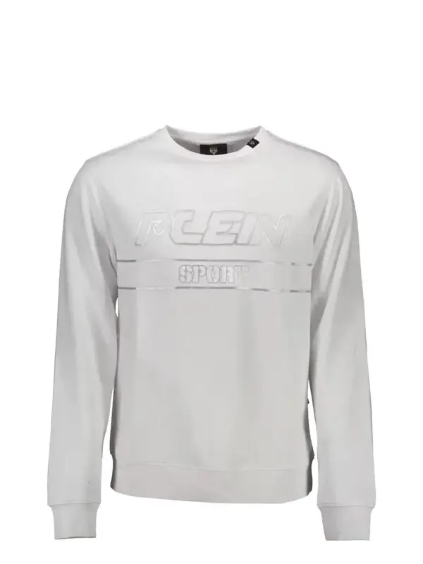 PLEIN SPORT Crew-neck Cotton Sweatshirt - White