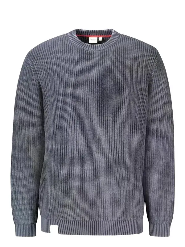 Pepe Jeans Ribbed-knit Crew-neck Sweater - Blue