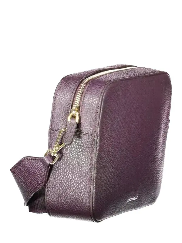 COCCINELLE Grained Leather Crossbody Bag - Purple