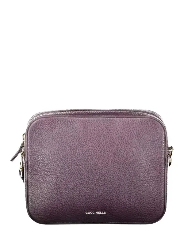 COCCINELLE Grained Leather Crossbody Bag - Purple