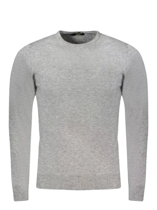 Roberto Cavalli Crew-neck Sweater With Embroidered Logo - Grey