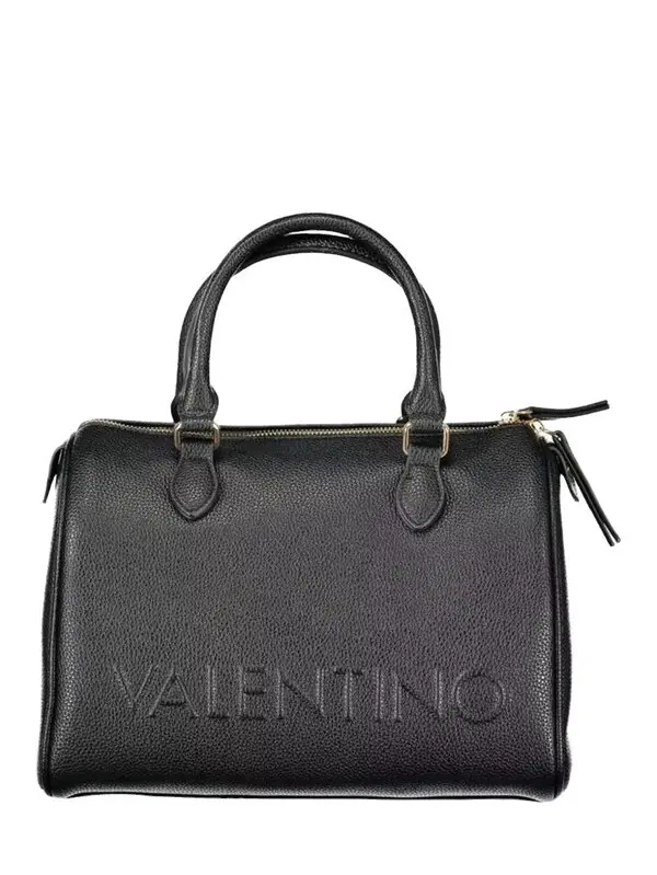MARIO VALENTINO Embossed Logo Textured Tote - Black