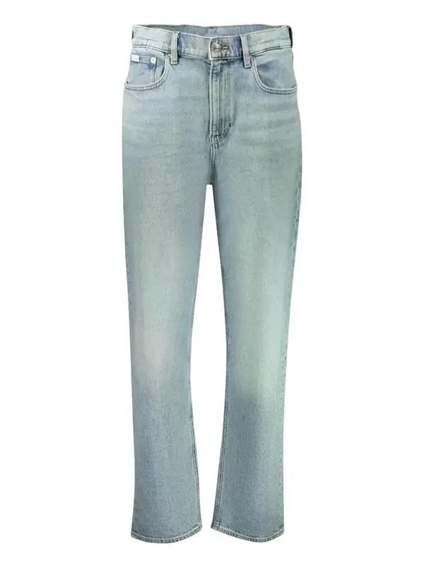 Calvin Klein Straight-leg Jeans With Logo Patch - Blue