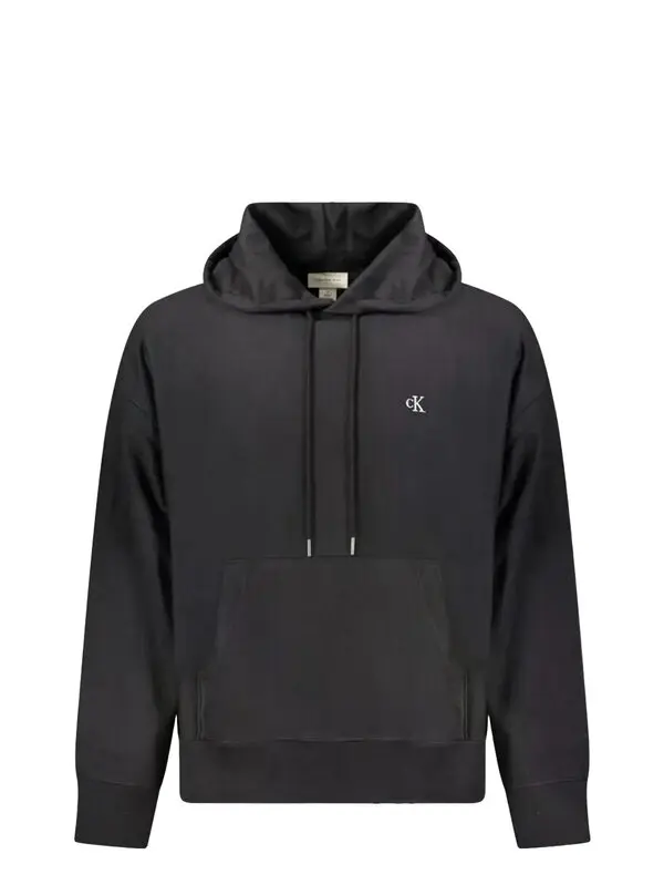 Calvin Klein Logo-detail Cotton Hoodie - Black